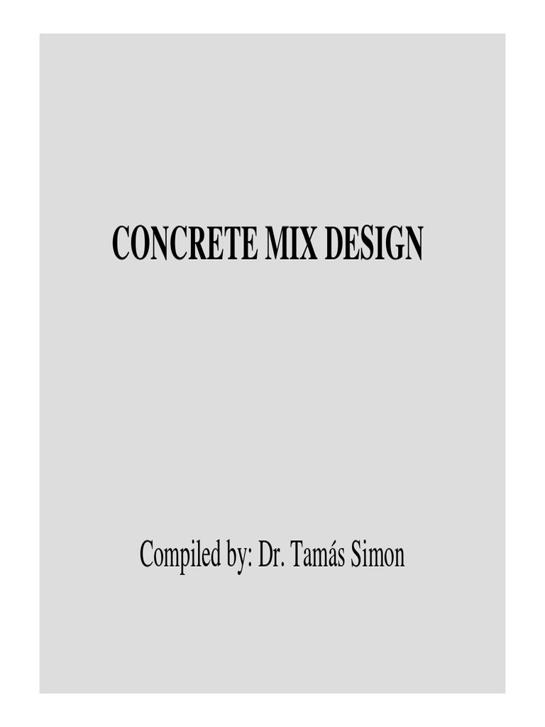 Concrete Mix Design | PDF | Concrete | Engineering