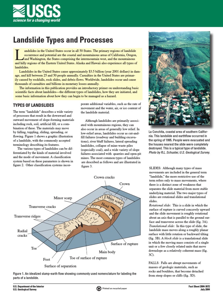 usgs landslides | Landslide | Flood