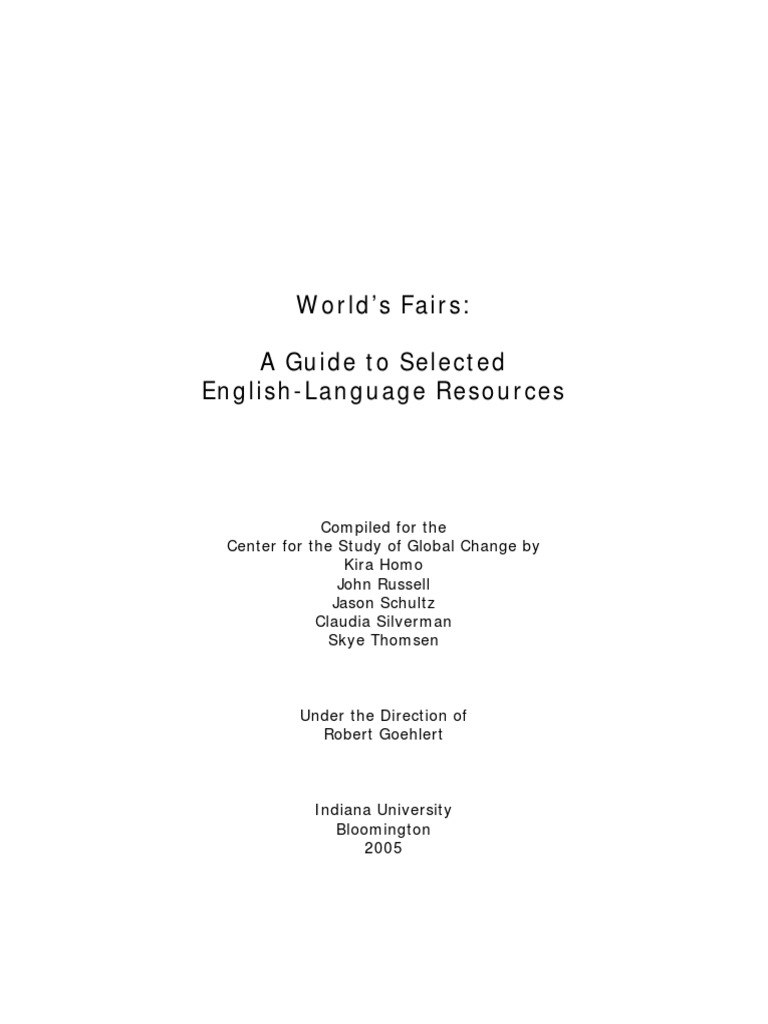 World Fair Guide | PDF | World's Fair | Museum
