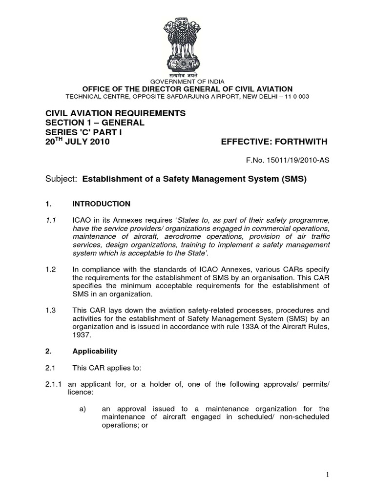 Safety Management System (SMS) | PDF | Safety | Risk Management