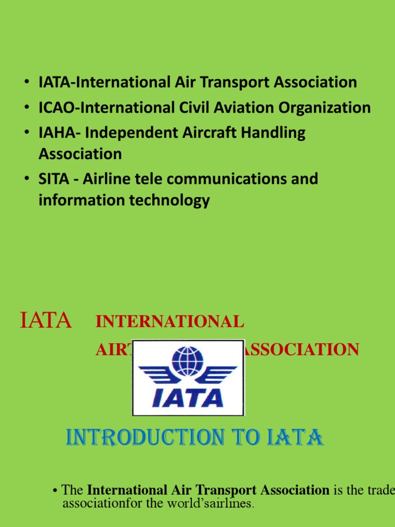 IATA | PDF | Industries | Aviation