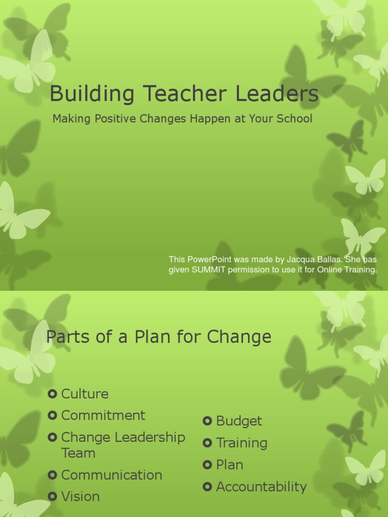 Building Teacher Leaders: Making Positive Changes Happen at Your School ...