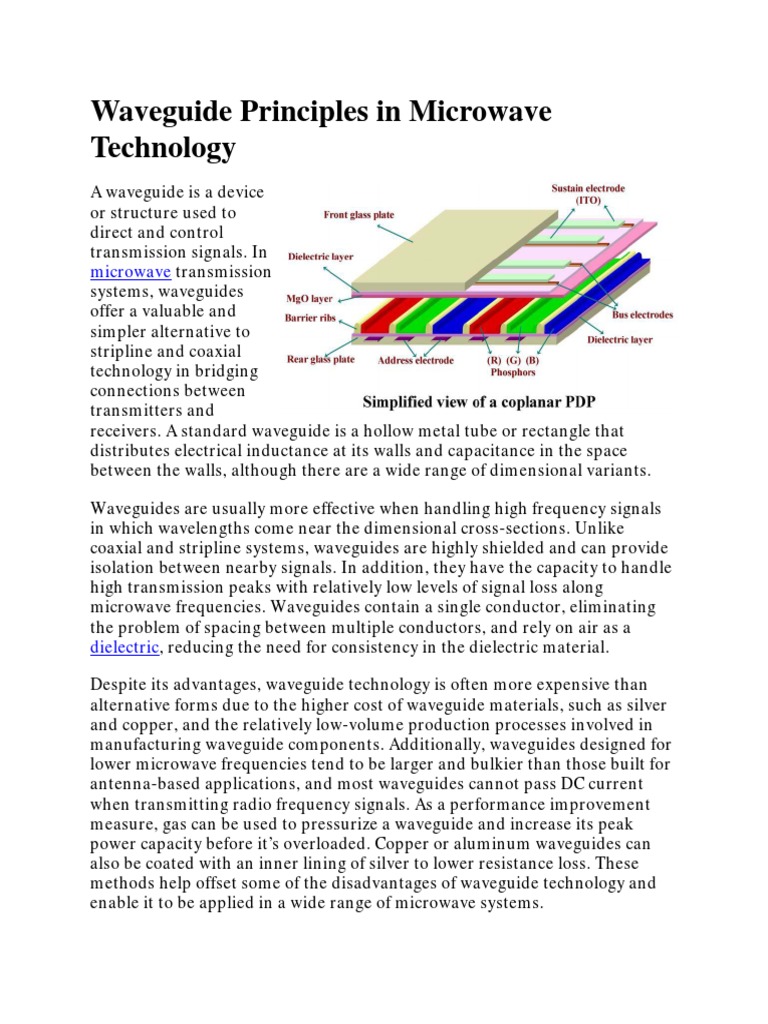 Waveguide Principles in Microwave Technology | PDF | Waveguide ...