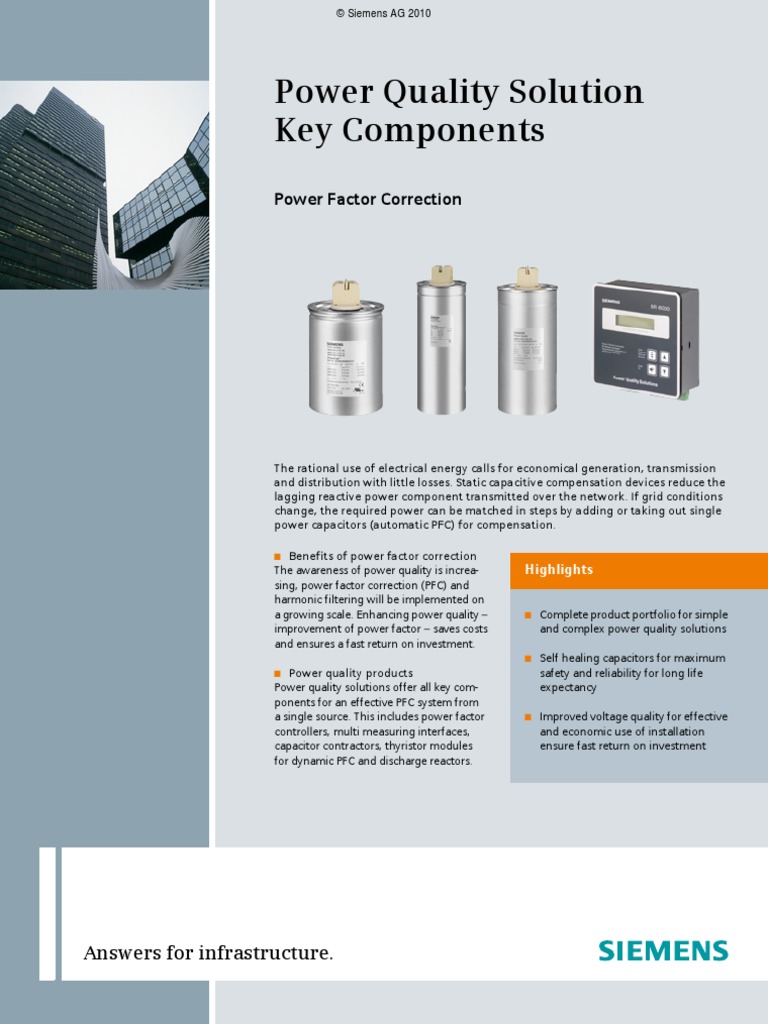 Sivacon 4RB PowerQualitySolution Pi en | PDF | Capacitor | Manufactured ...