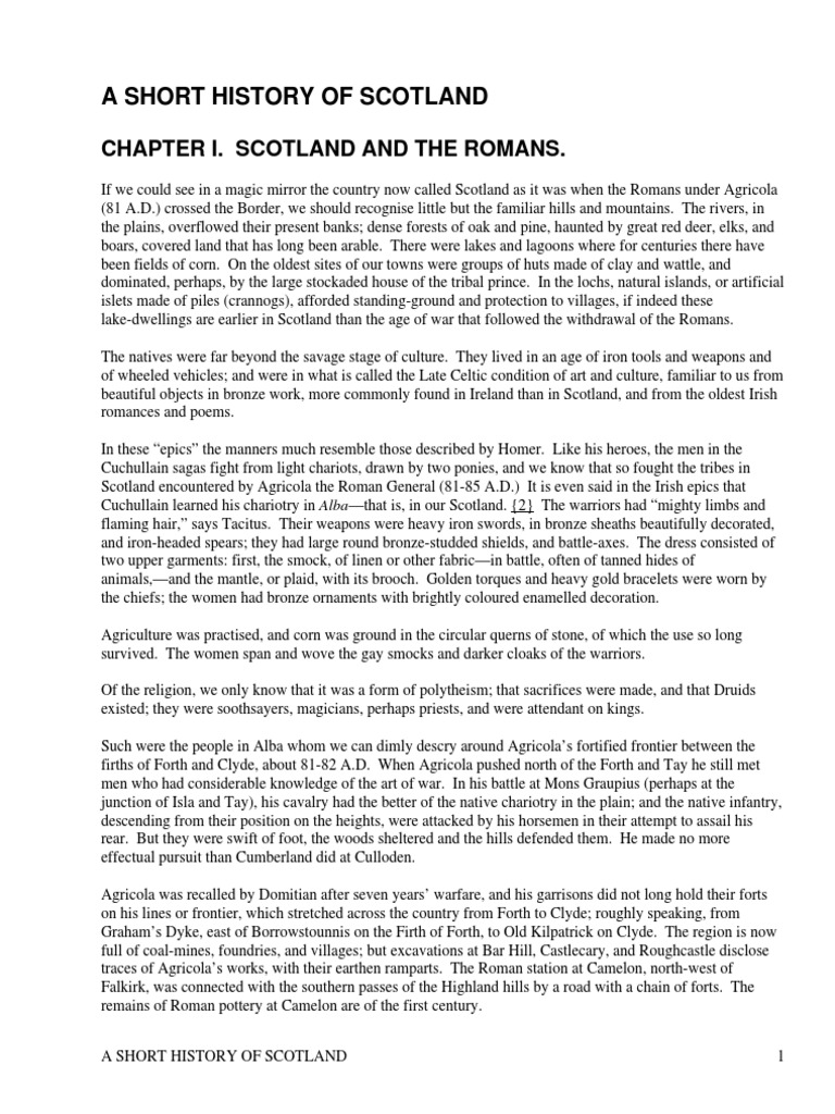 A Short History of Scotland by Lang, Andrew, 1844-1912 | Download Free ...