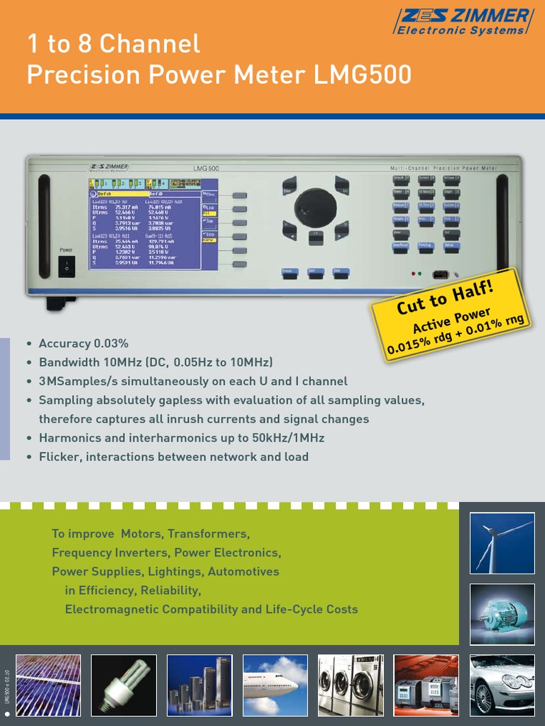 LMG500 8-Channel Precision Power Meter | PDF | Power Inverter | Capacitor