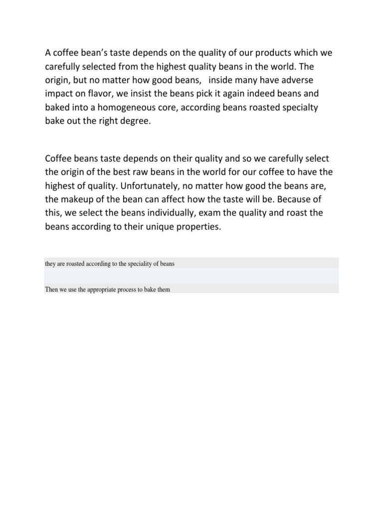 Quality Selection of Coffee Beans | PDF