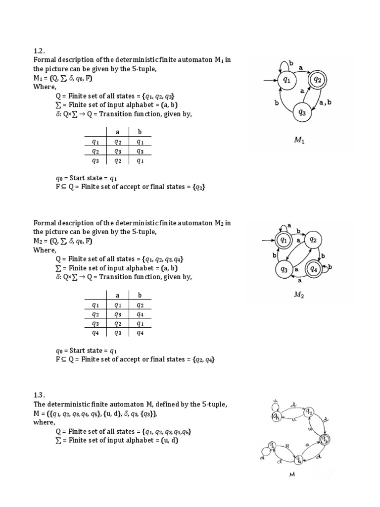 Automata Assignment | PDF | Automata Theory | Formal Methods Automata Assignment | PDF | Automata Theory | Formal Methods