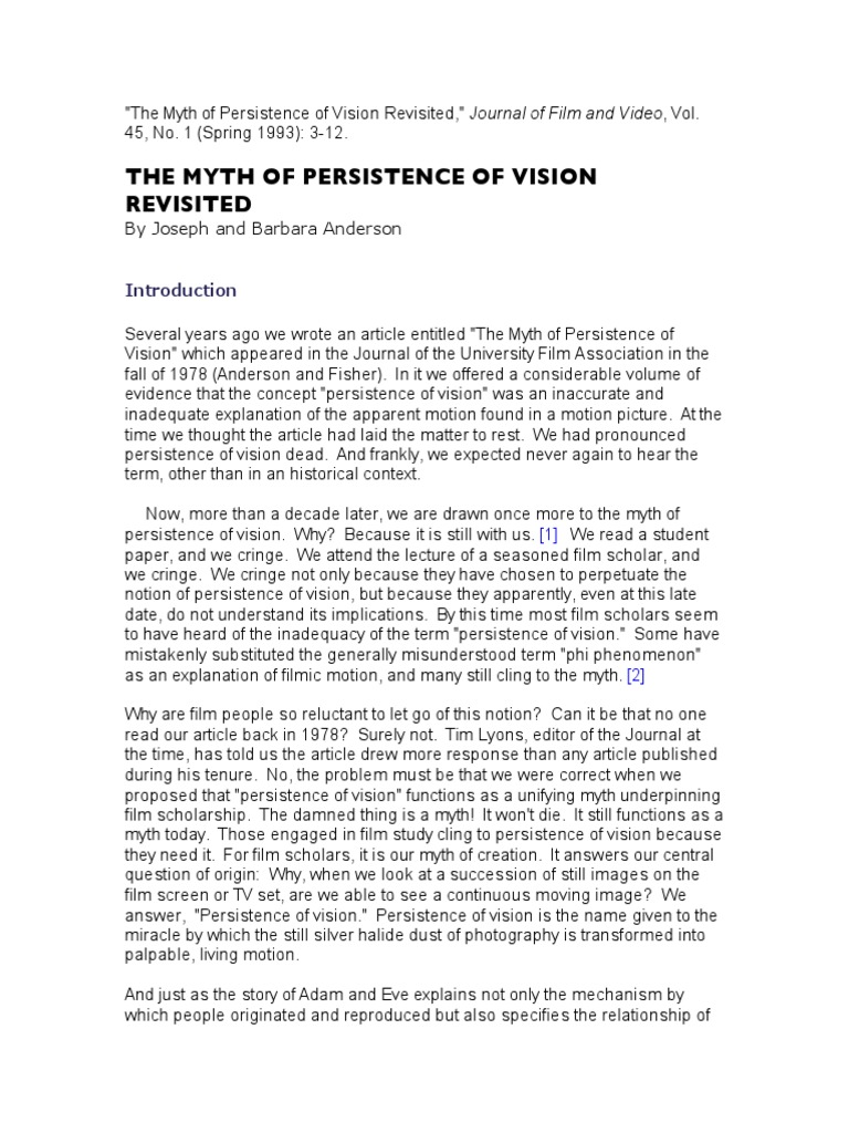 The Myth of Persistence of Vision Revisited | PDF