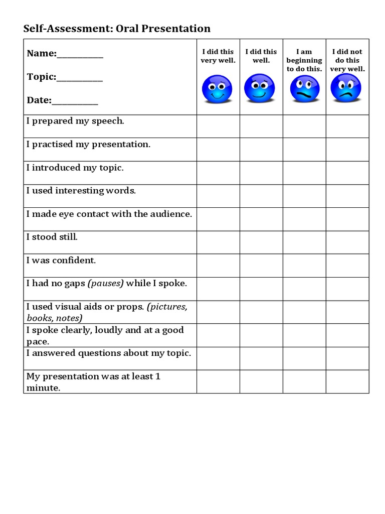 Peer and Self Assessment Oral Presentation | PDF