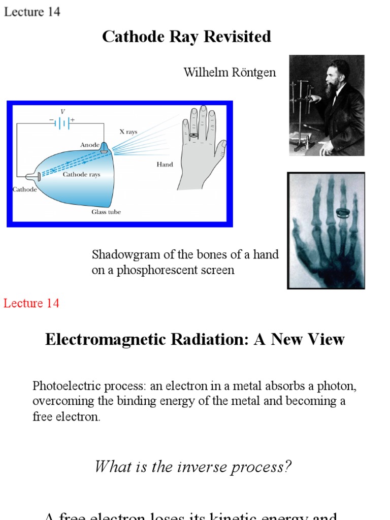 Cathode Ray Revisited: Wilhelm Röntgen | PDF | Electronvolt | Electron