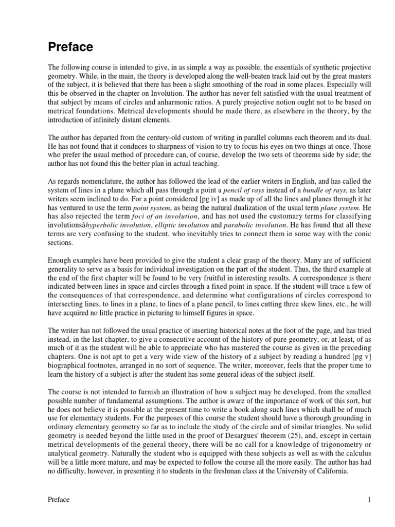 An Elementary Course in Synthetic Projective Geometry by Lehmer ...