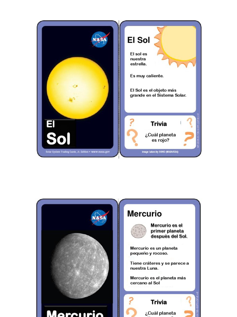 Juego de Tarjetas Del Sistema Solar | Neptuno | Planetas