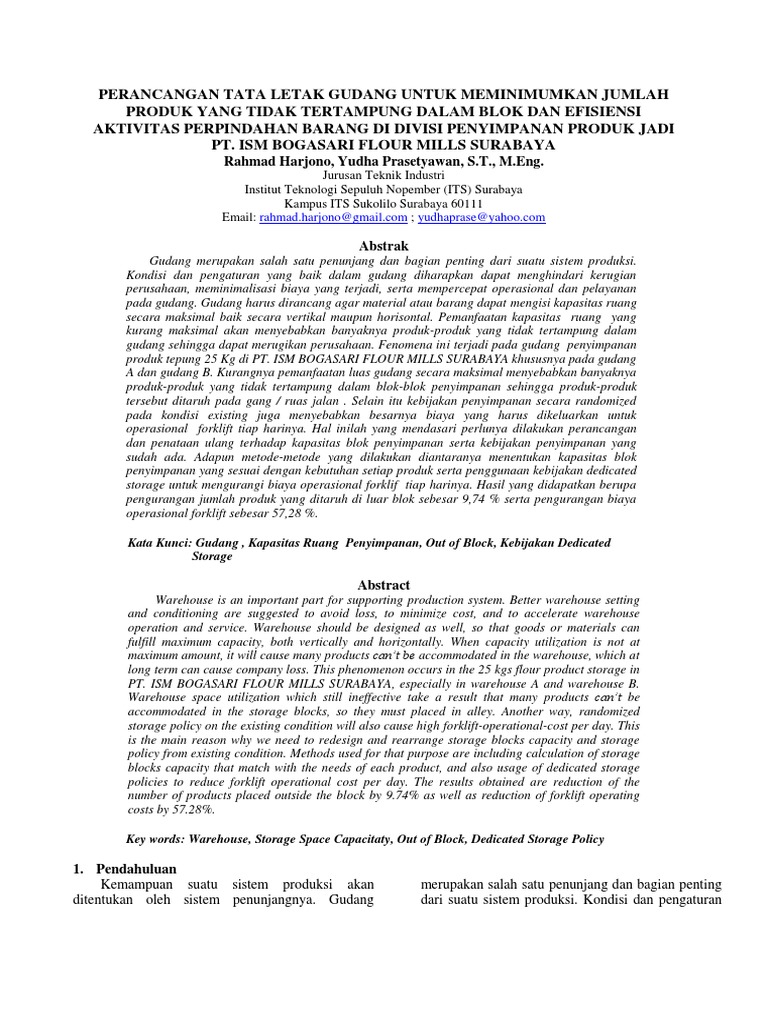 Perancangan Tata Letak Gudang | PDF