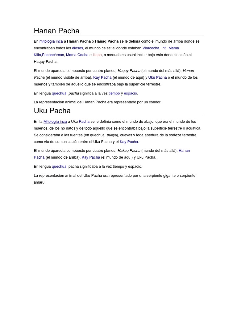 Hanan Pacha: Mundo Celestial Inca | PDF | Historia | Religión y ...