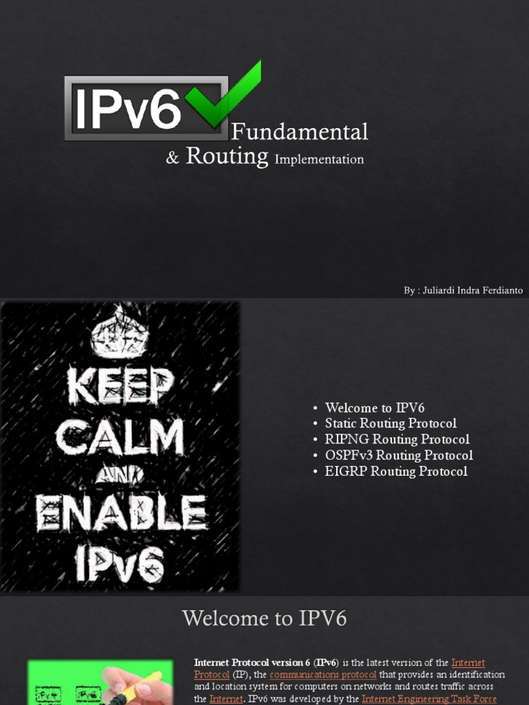 IPV6 Fundamental & Routing Implementation-JIF | Download Free PDF | I Pv6 | Internet Protocols