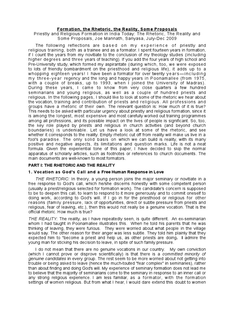 Priestly Formation Joe Mannath | Download Free PDF | Clergy | Christianity