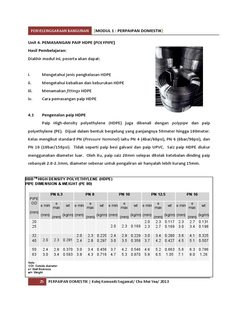 Kerja Paip Perpaipan Domestik Part 2 | PDF