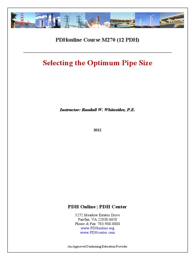 Optimum Pipe Diameter Calculation Sheet | PDF | Fluid Dynamics | Reynolds Number