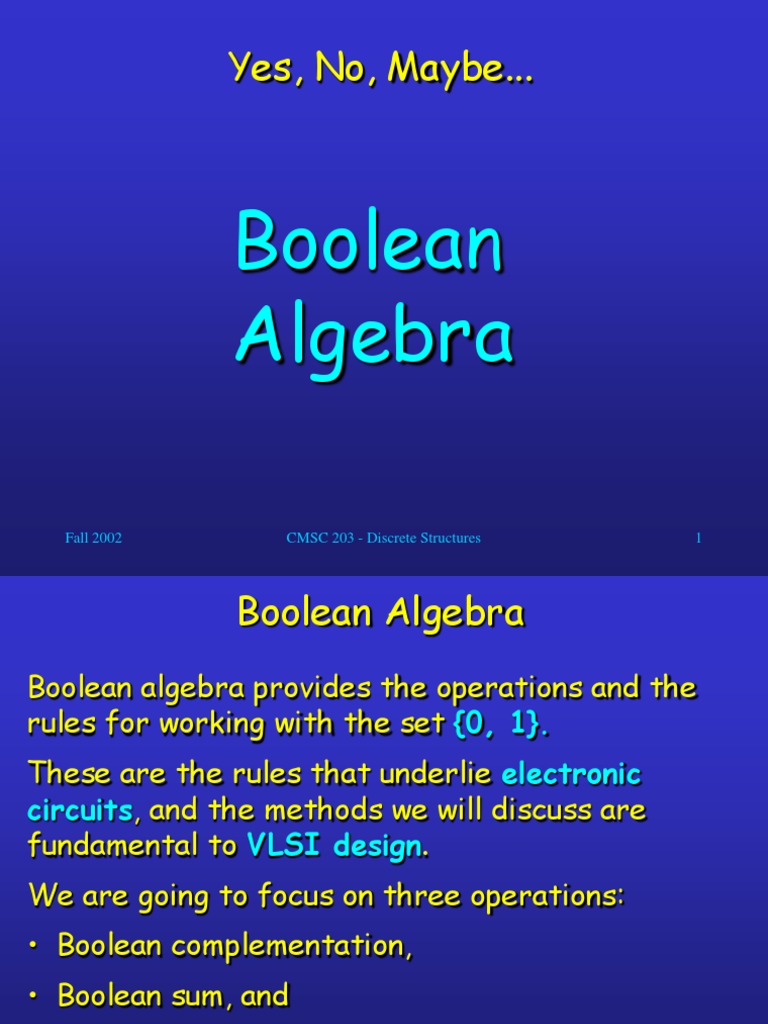 Boolean Algebra Pdf Boolean Algebra Teaching Mathematics