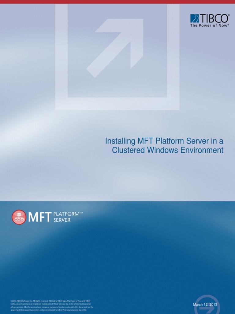 MFT Platform Server in A Clustered Windows Environment | PDF | Computer ...