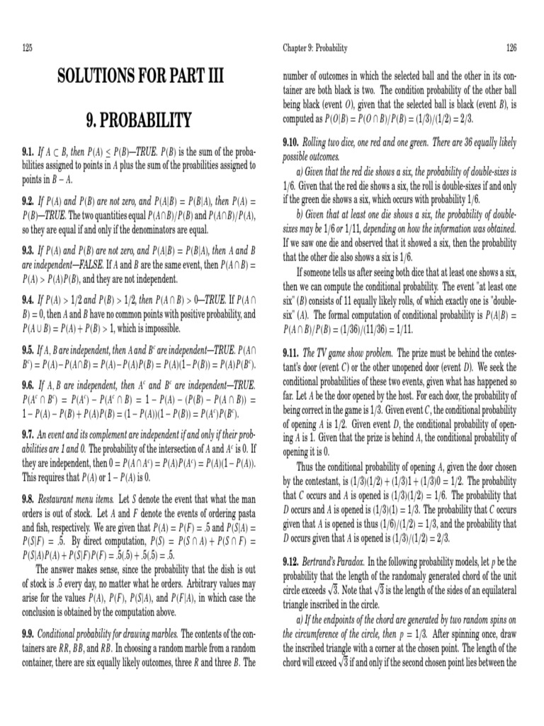 Mathematical Thinking 3 Solutions | PDF | Circle | Expected Value