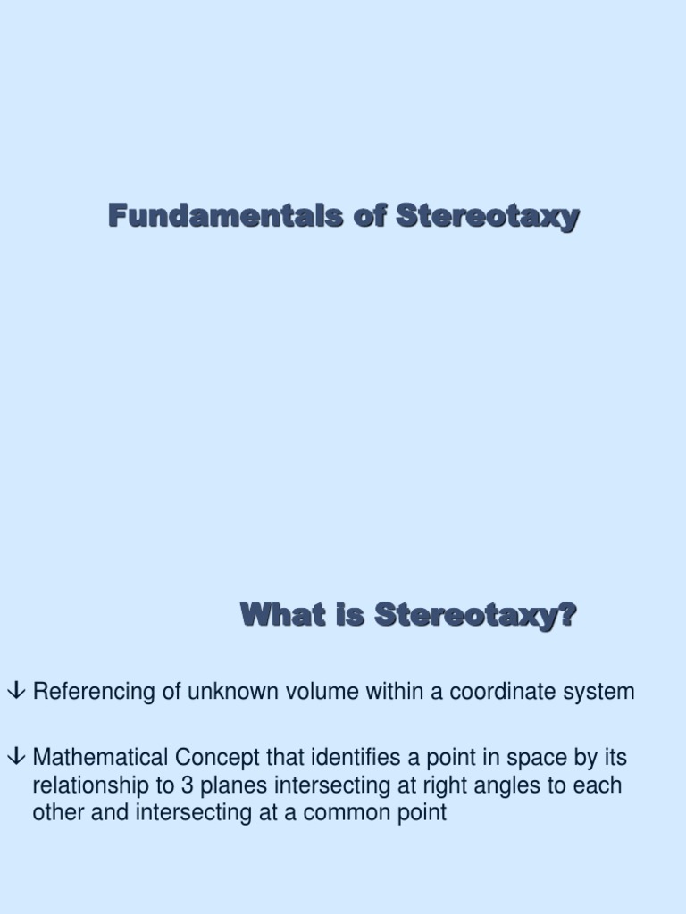 Fundamentals of Stereotaxy | PDF | Medical Imaging | Magnetic Resonance ...