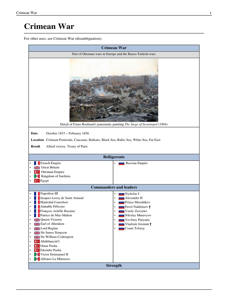 Crimean War | PDF | Crimean War | Ottoman Empire