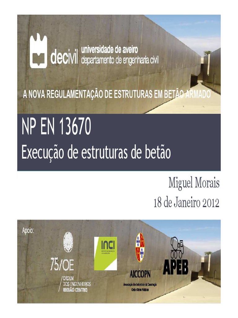 NP EN 13670 Execução de estruturas de betão | PDF