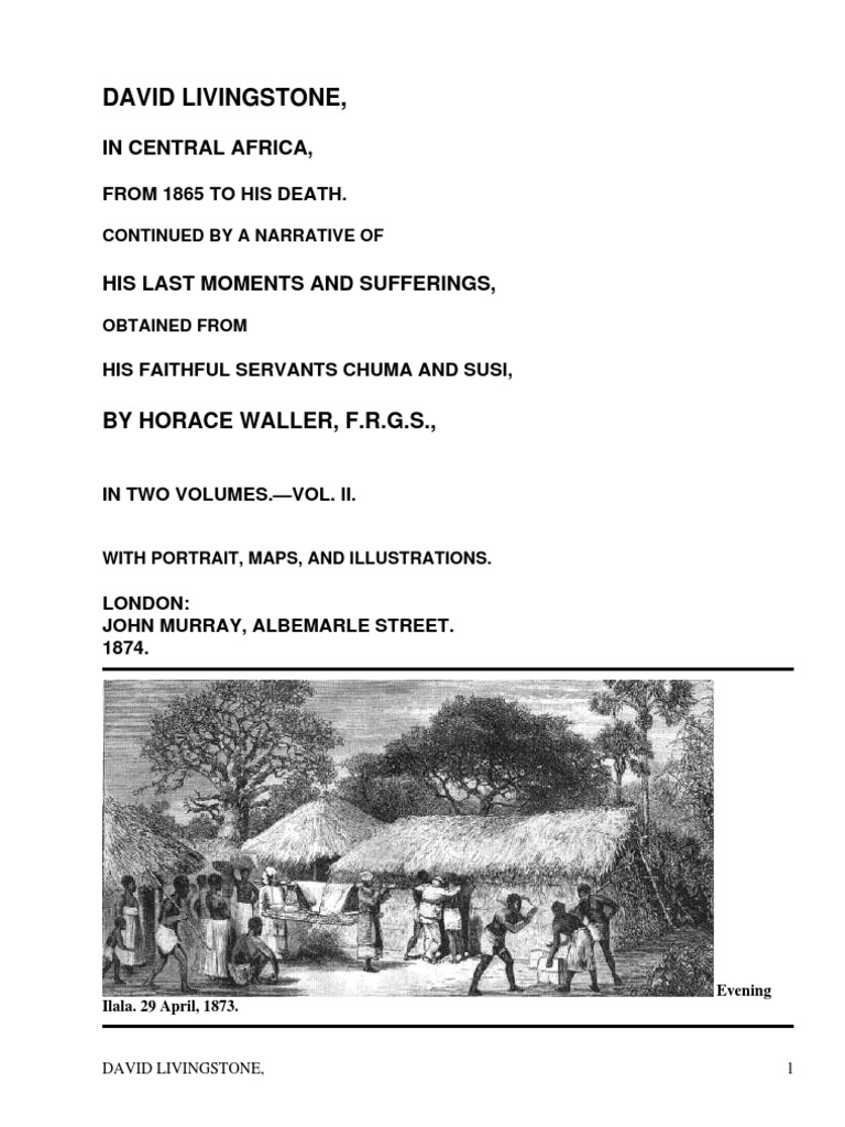 David Livingstone,: in Central Africa | PDF | David Livingstone | Slavery