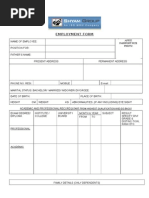 Employee Bio Data Form Format in Word | PDF | Business