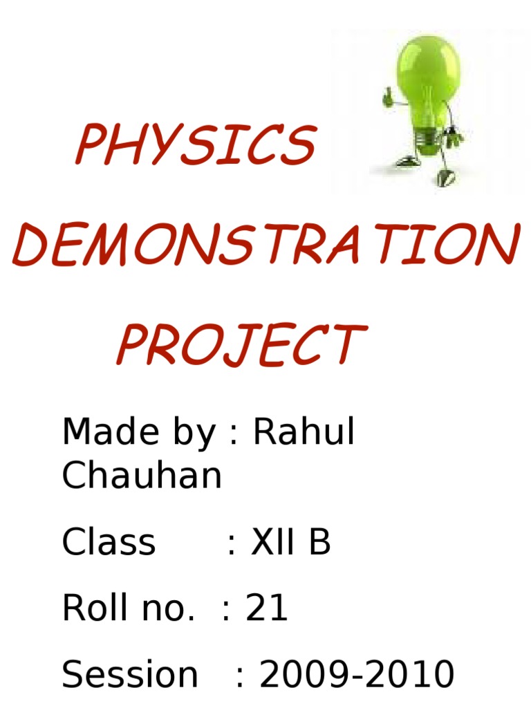 Physics Demonstration Project Report | PDF | Rectifier | P–N Junction