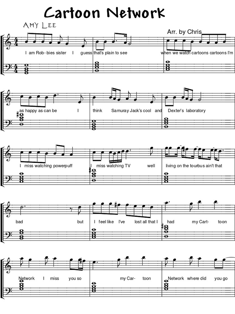 Cartoon Network Song | PDF