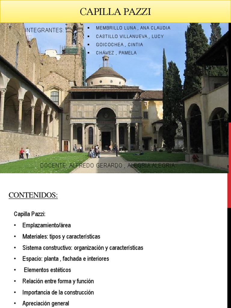 Capilla Pazzi | PDF | Hazme | Diseño arquitectonico