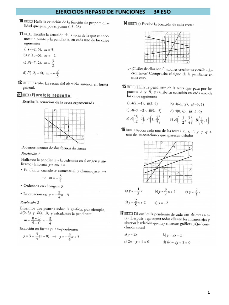 Ejercicios de Funciones 3 Soluc | PDF