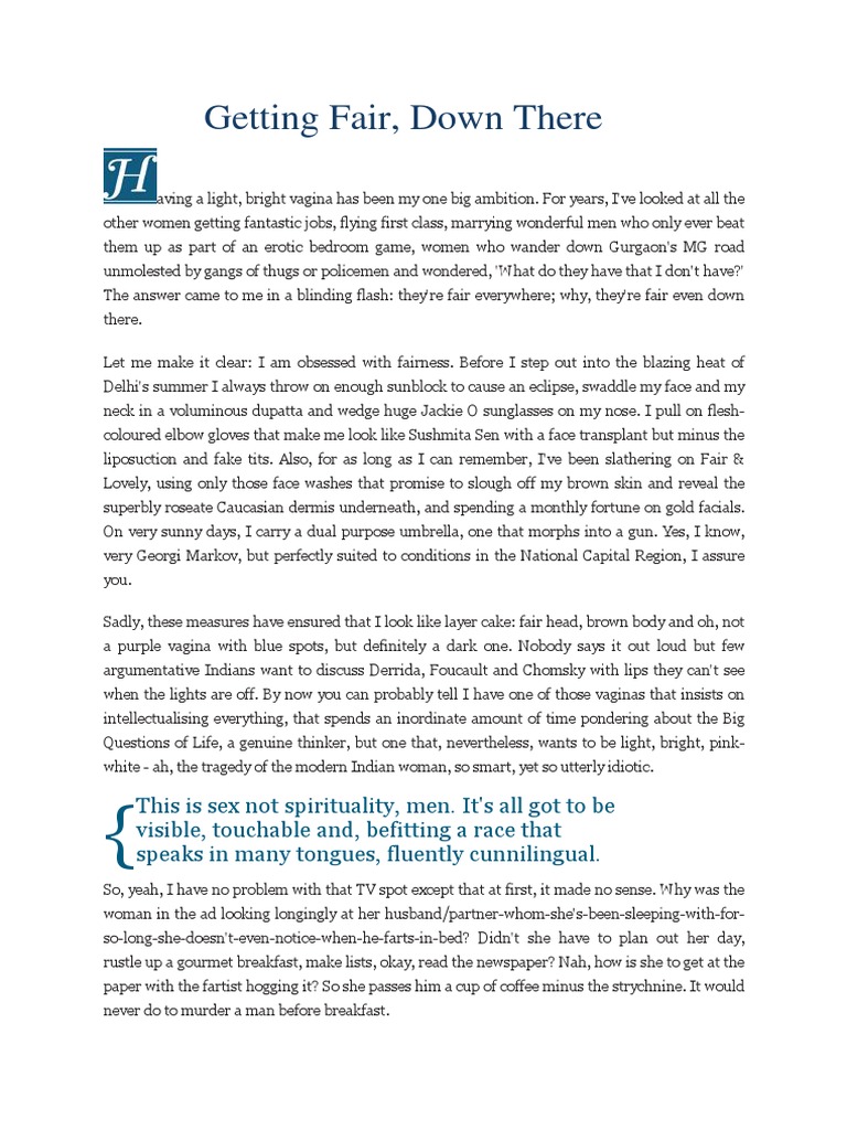 Clean Down There | PDF