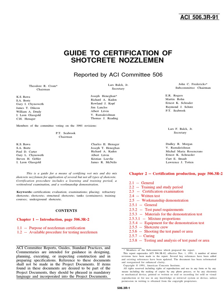 8 - ACI 5063r - 91 PDF | PDF | Refractory | Concrete