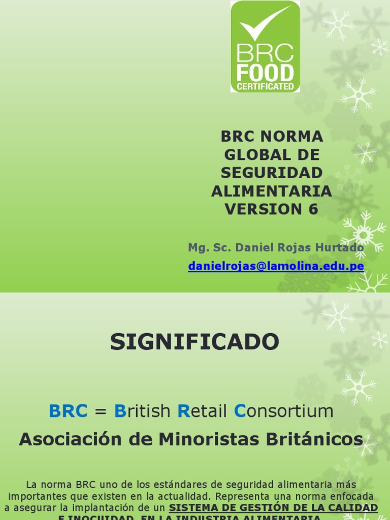 Norma Brc Version 6 (2013) | Análisis de Riesgo y Puntos Críticos de ...