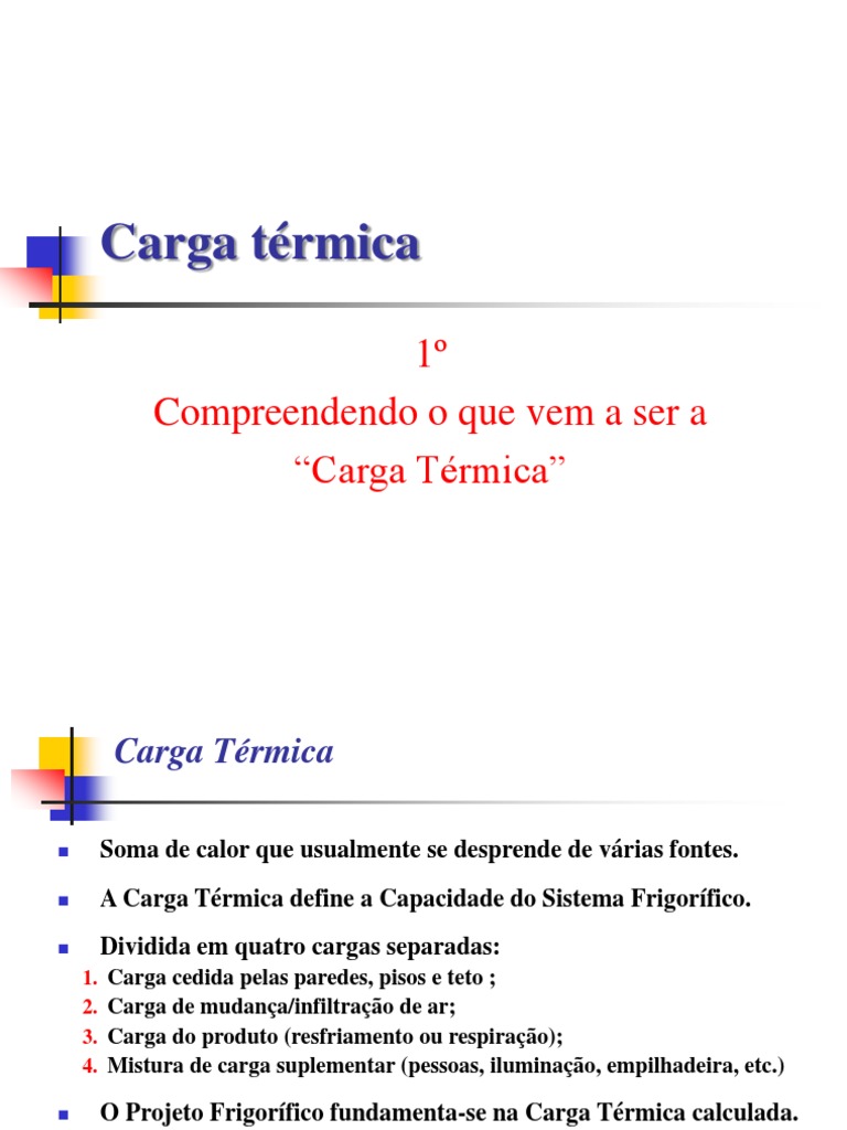 Aula03a_Carga Termica | Calor | Transferência de Calor