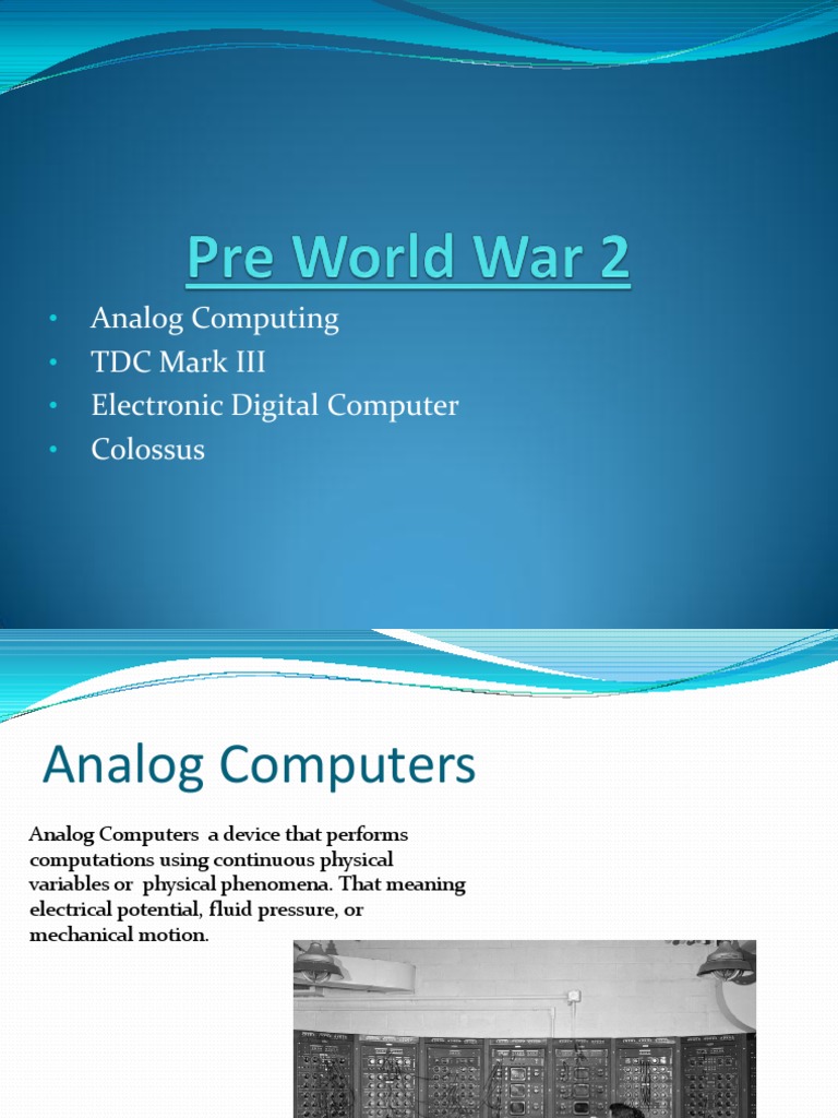 Overview of Analog Computers | PDF
