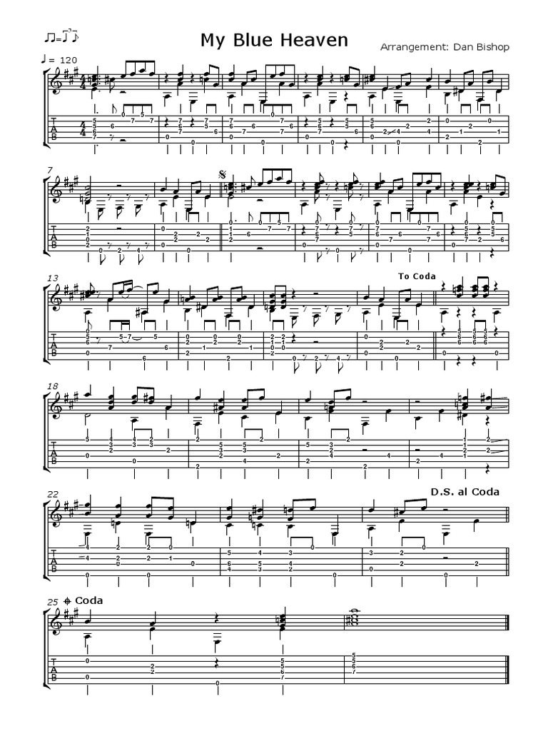 My Blue Heaven Sheet Music | PDF | Cooking, Food & Wine