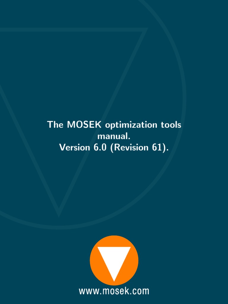 MOSEK | PDF | Linear Programming | Parameter (Computer Programming)