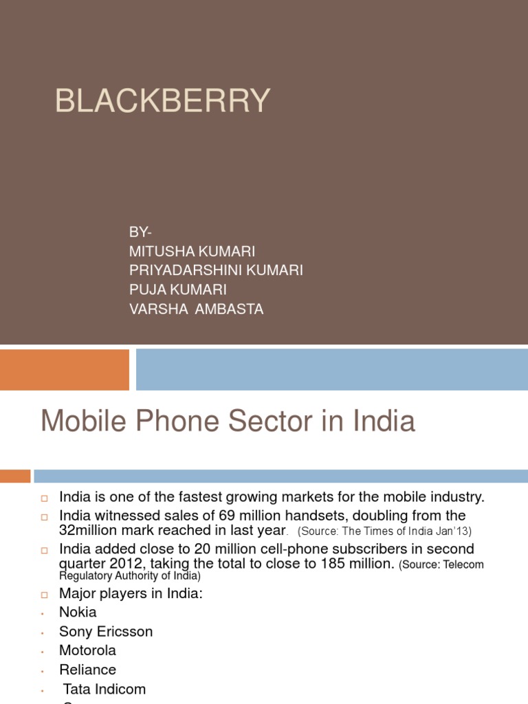 Blackberry Market Strategy | PDF | Black Berry Limited | Blackberry