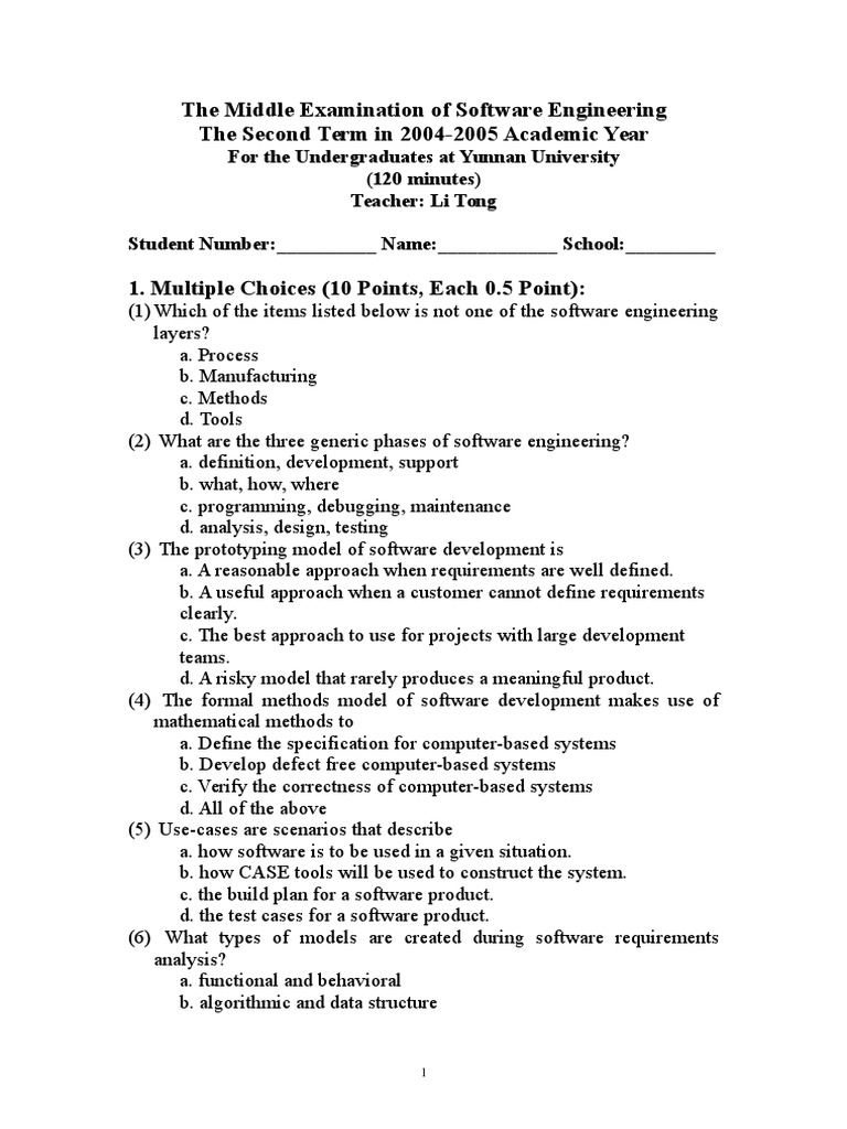 SE05 | PDF | Component Based Software Engineering | Software