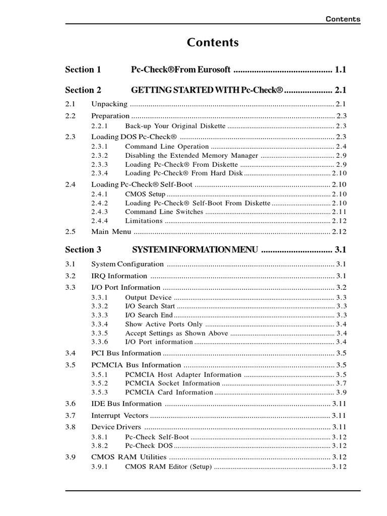 PC Check Classic Manual | PDF | Booting | Floppy Disk