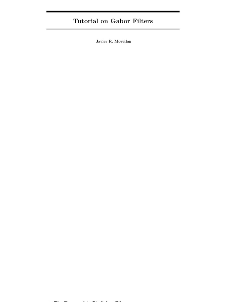 Understanding Gabor Filters and Functions | PDF | Visual Cortex ...