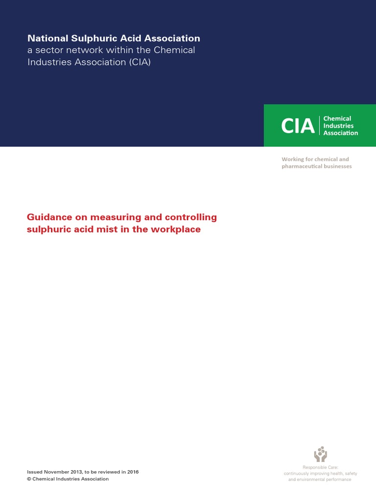 Nsaa Sa Mist Guidance Final 2013 | PDF | Occupational Hygiene ...