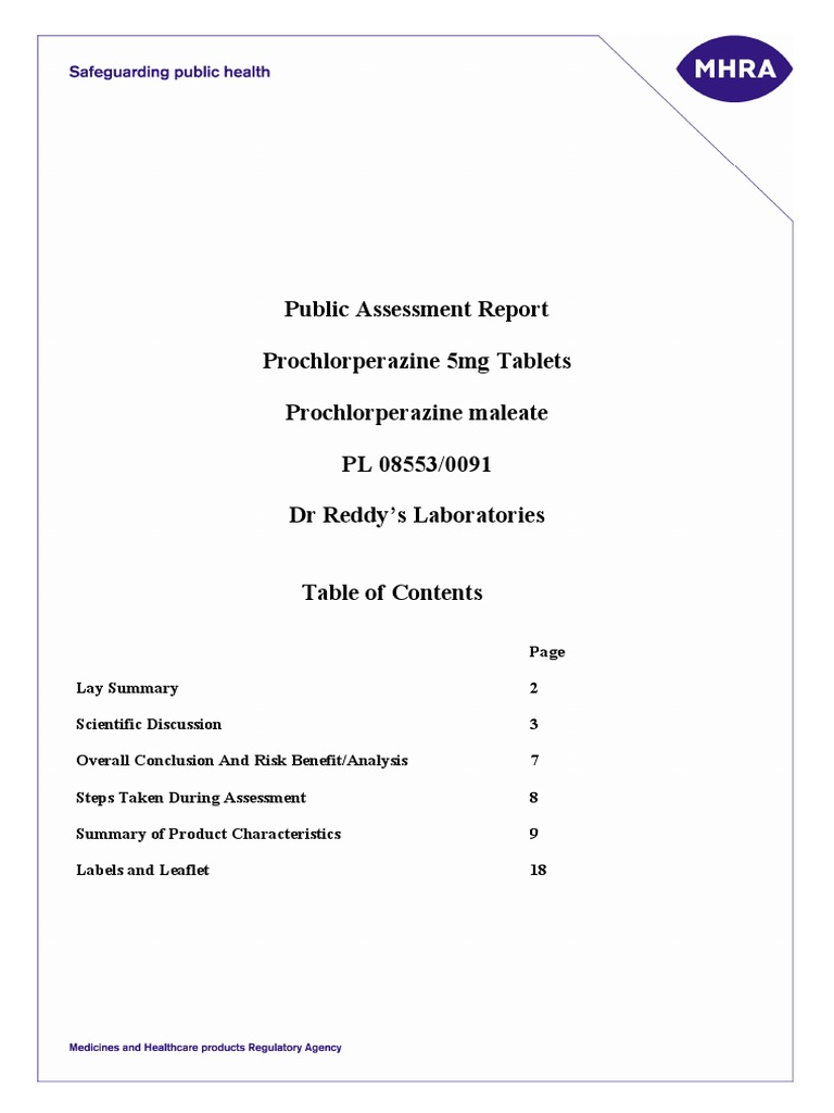 Prochlorperazine 5mg Tablets Data | PDF | Pharmaceutical Drug | Cardiac ...