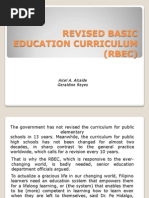Comparison of RBEC, SEC, K TO 12 | PDF | Curriculum | Multilingualism