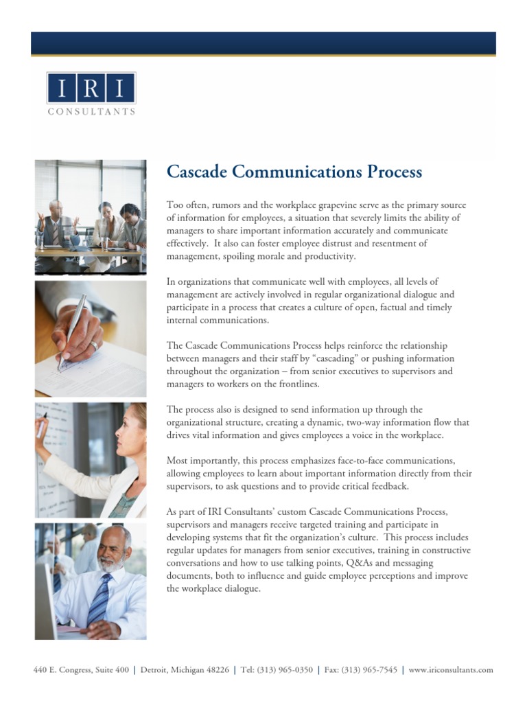 Cascade Communications Process Guide | PDF | Communication | Action ...